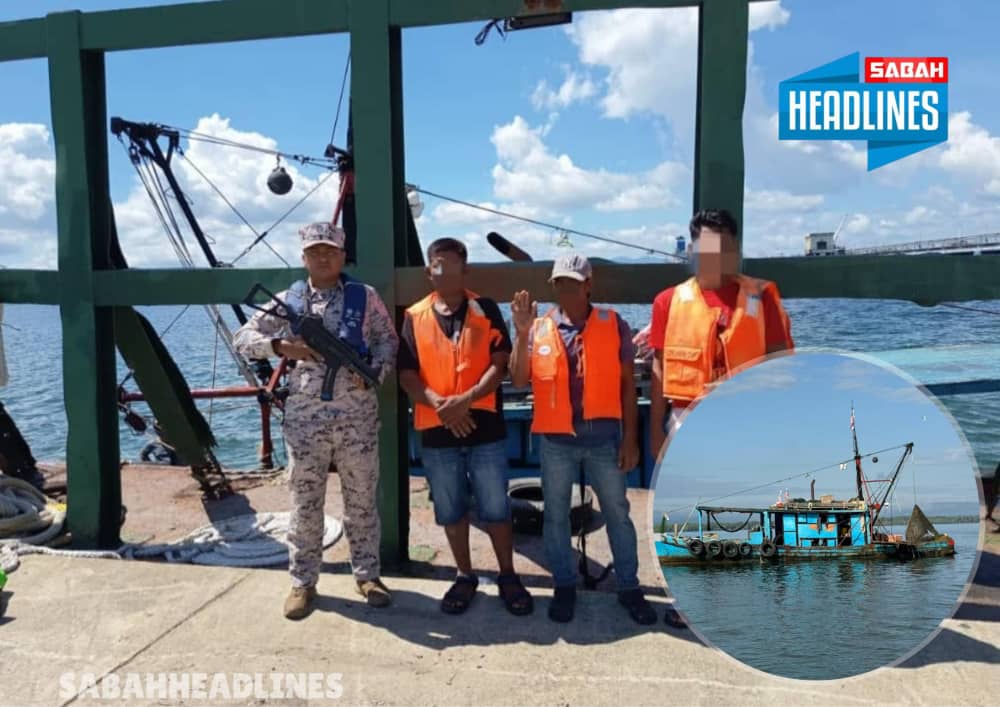 BOT NELAYAN TARIK PUKAT BERHAMPIRAN PANTAI DITAHAN MARITIM MALAYSIA ...